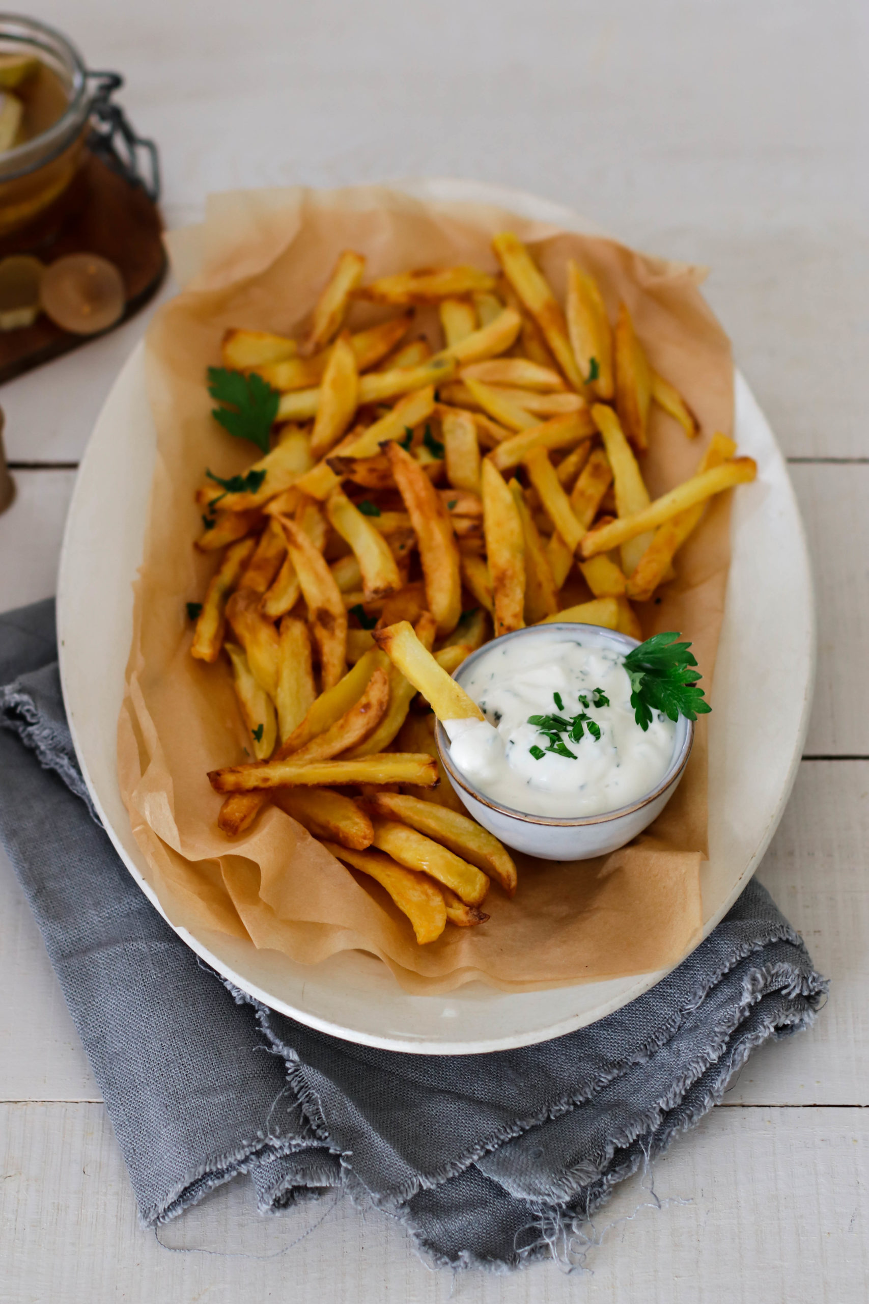 Frites au four et mayonnaise vegan - aime & mange